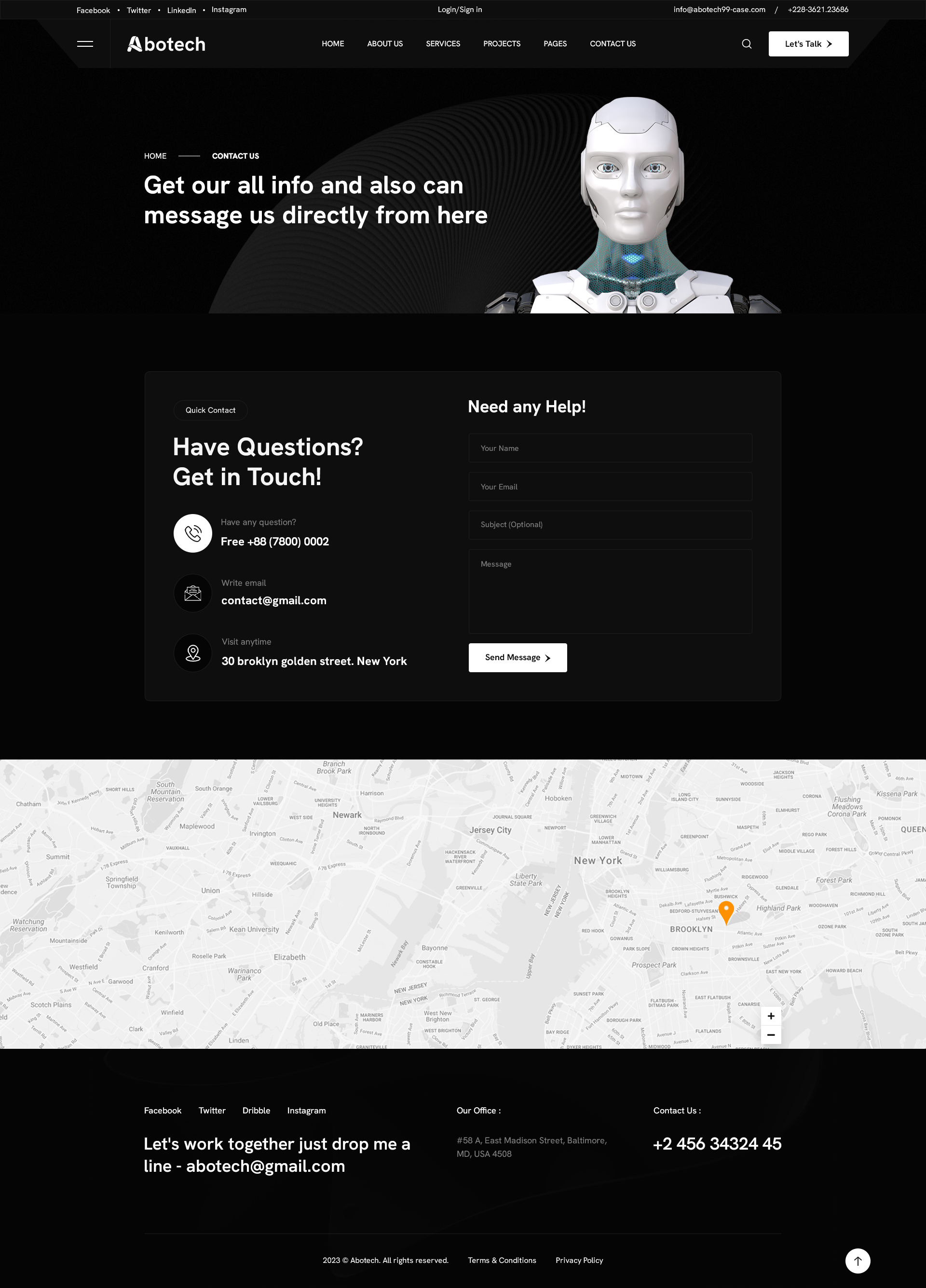 Abotech - Artificial Intelligence & Robotics PSD Template. by Wildstone-Theme